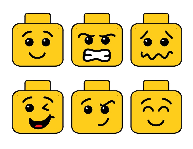 Building Block Heads Banner - Etsy