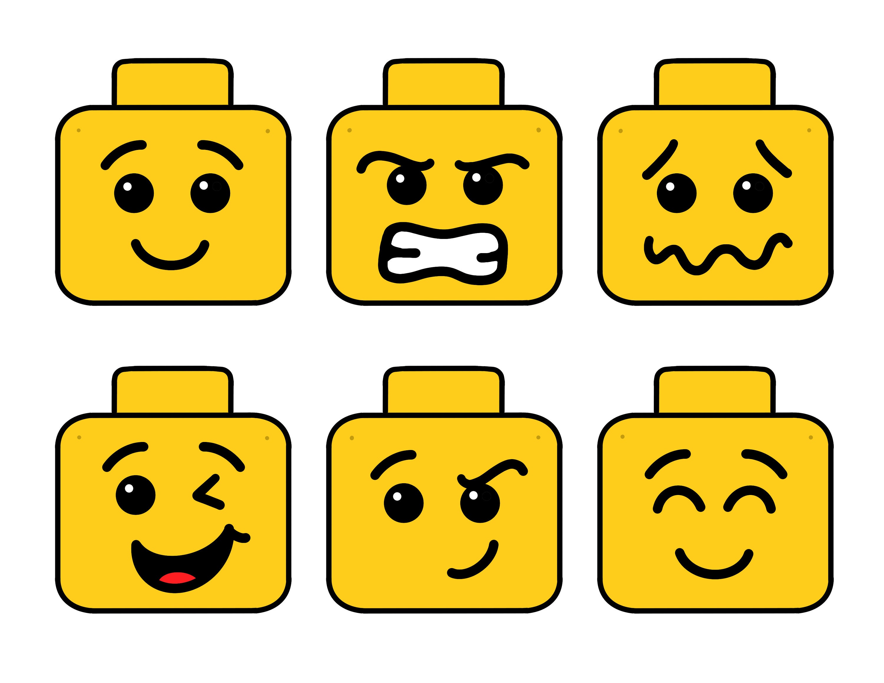 Building Block Heads Banner - Etsy