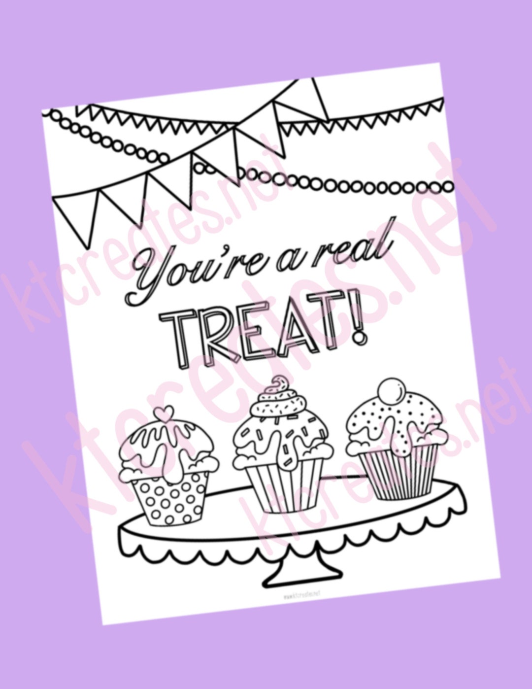 Valentine’s Day Treat Coloring Page, Treats - Etsy