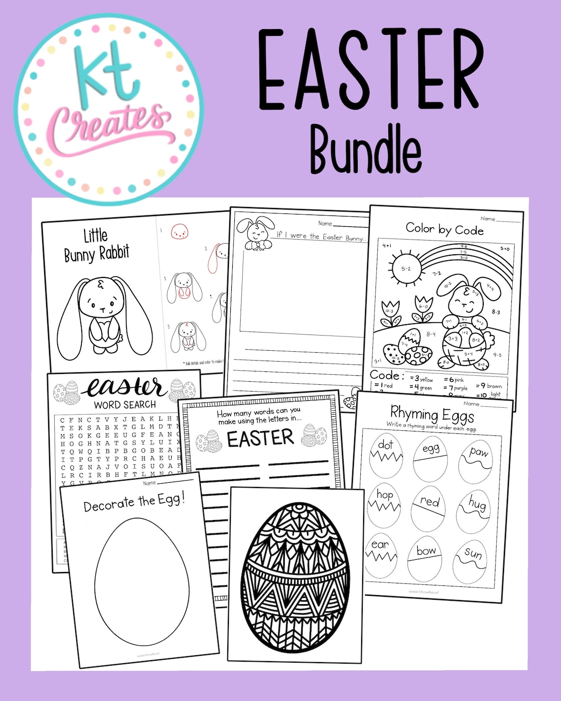 Easter Bundle- 8 Different Activities and Worksheets! - Etsy Canada