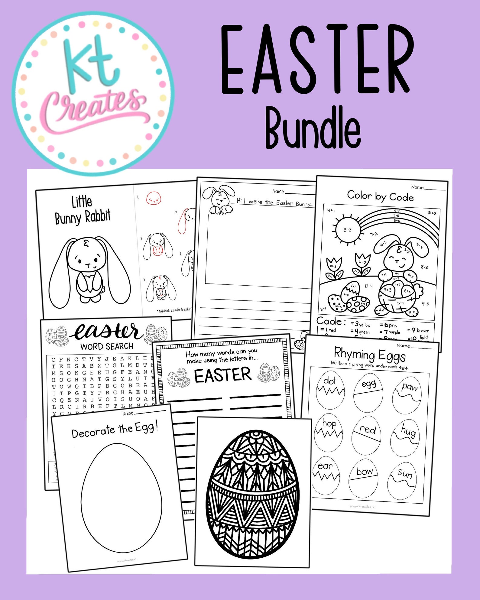 Easter Bundle- 8 Different Activities and Worksheets! - Etsy Canada