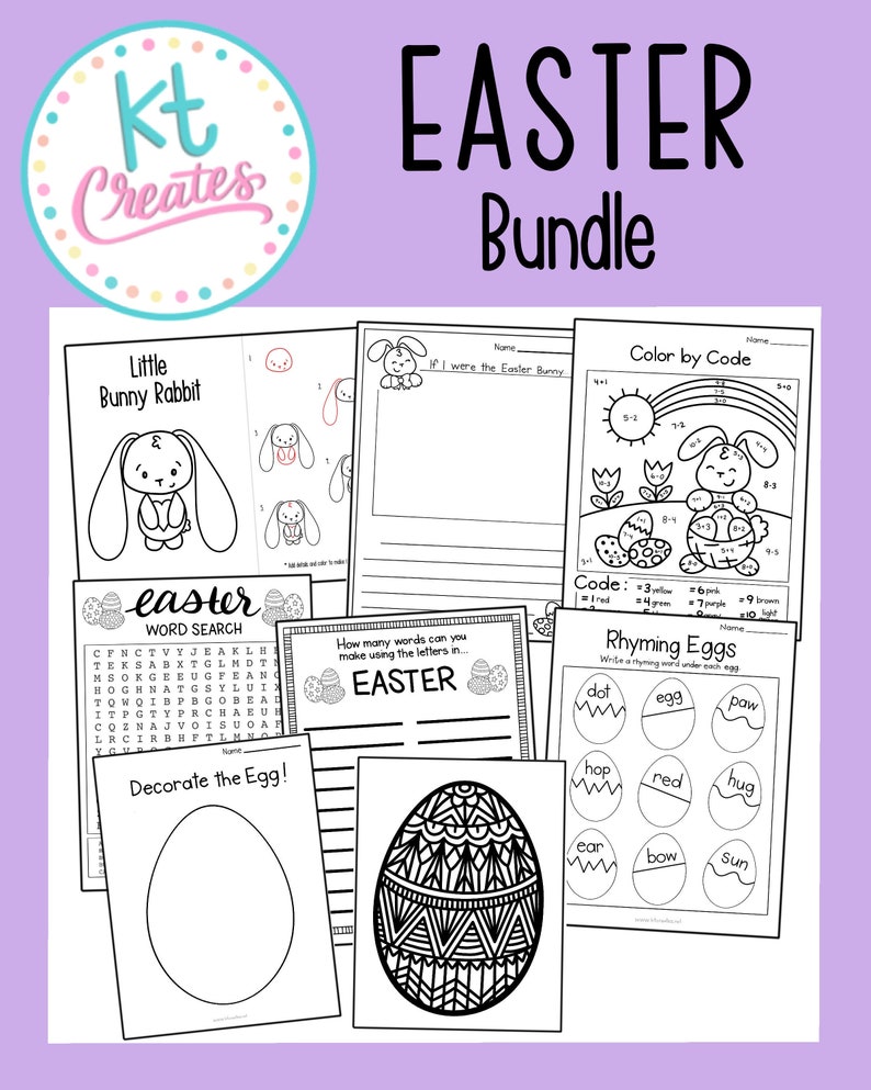 Easter Bundle- 8 Different Activities and Worksheets! - Etsy Canada