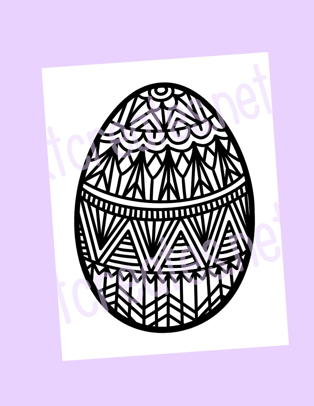 Easter Egg Mandala Coloring Page - Etsy