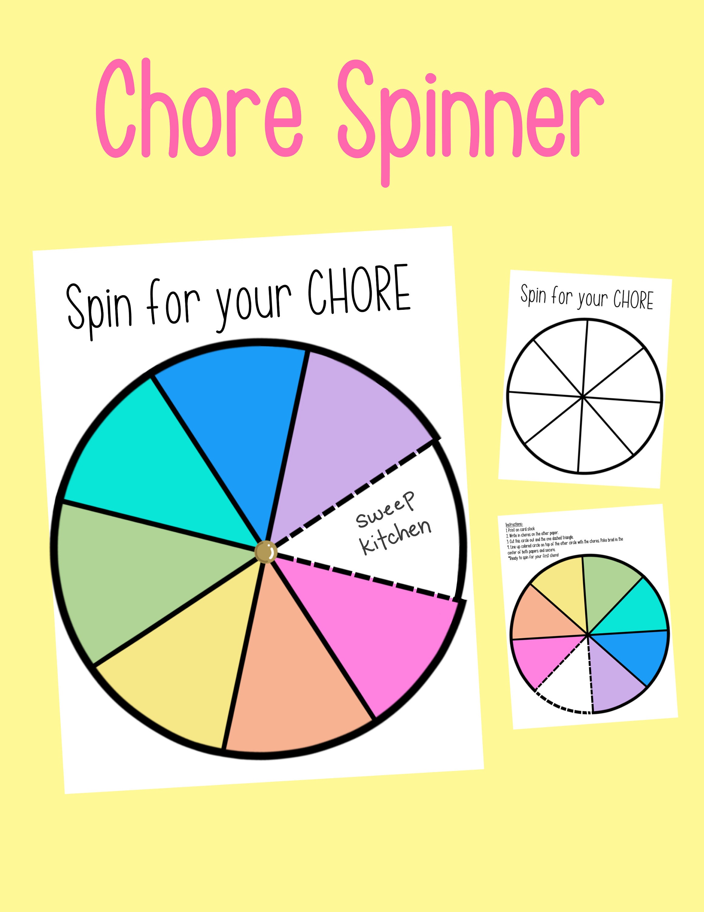 Chore Spinner Wheel - Etsy