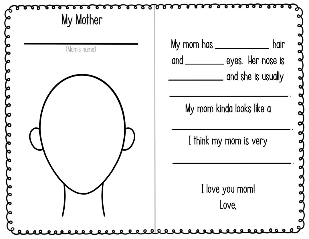 Mother’s Day Portrait Card - Etsy