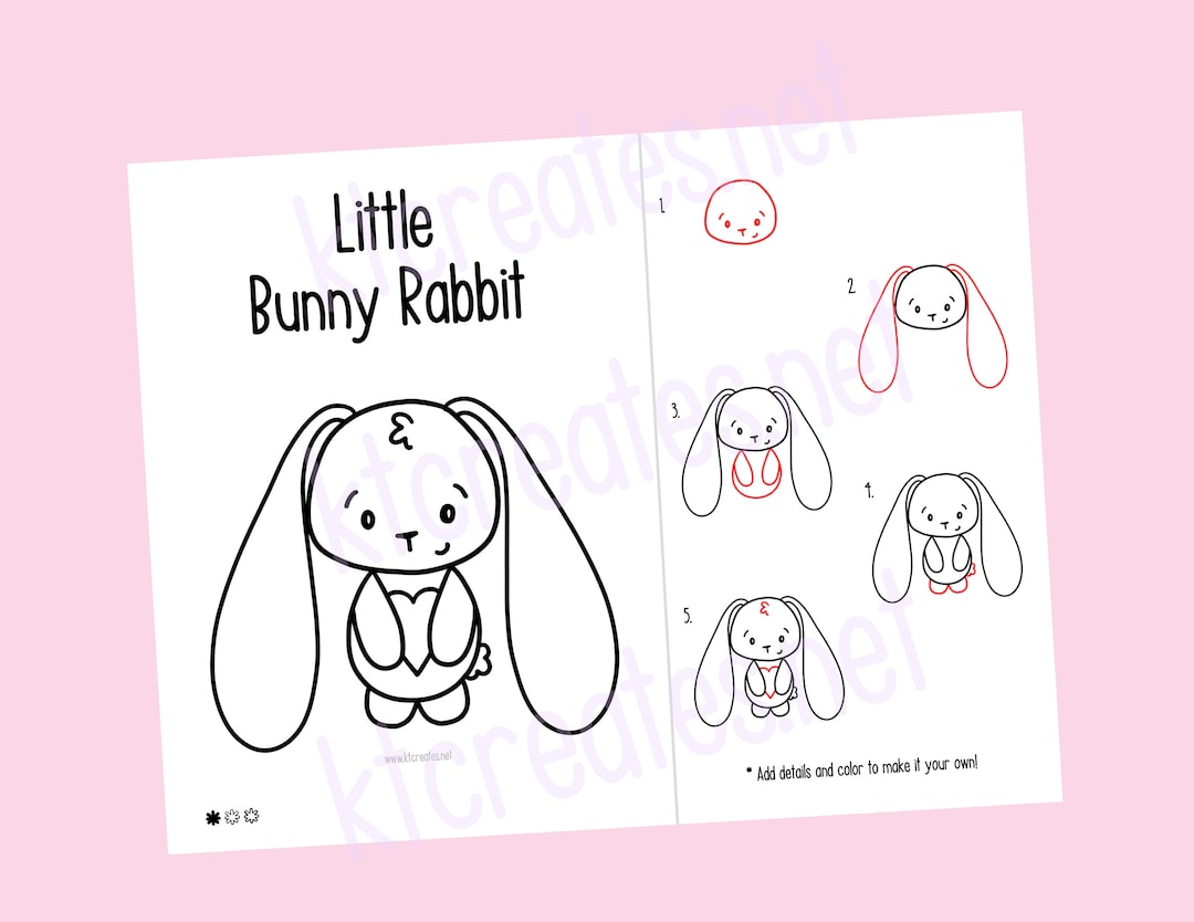 How to Draw a Bunny Activity - Etsy