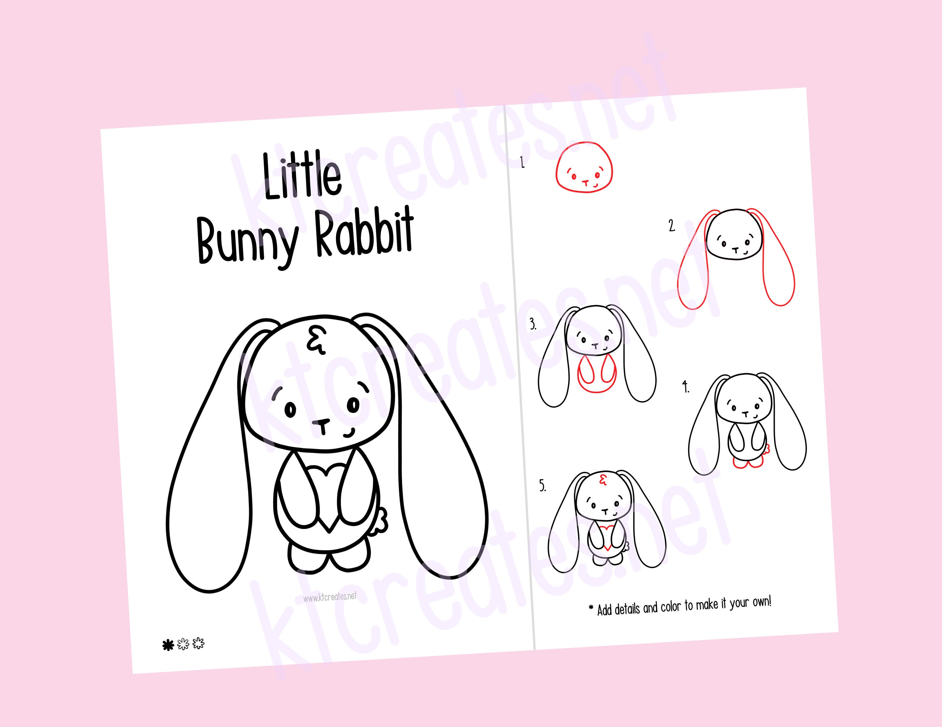 How to Draw a Bunny Activity - Etsy