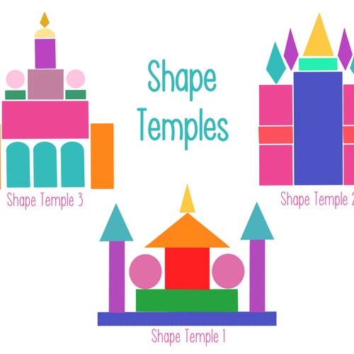 Shape Temples Activity - Etsy