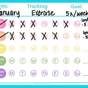 Monthly Tracker Chart - Etsy
