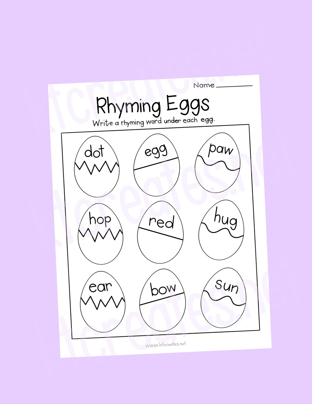 Rhyming Spring/easter Eggs - Etsy