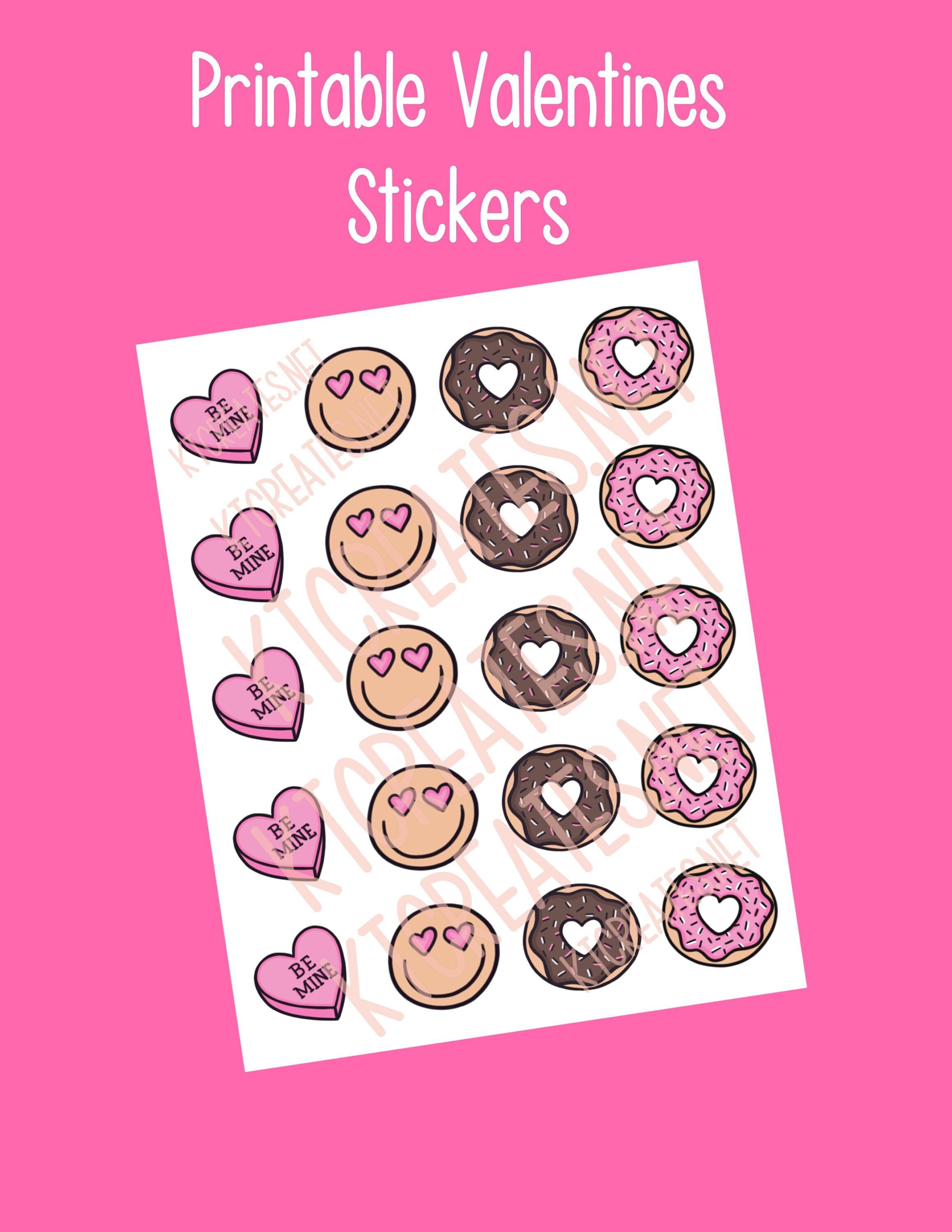 Printable Valentine’s Day Stickers, Printable Stickers - Etsy
