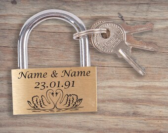 Personalized Love Lock for Her Engraved Padlock for Girls Couples ...