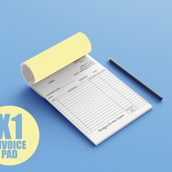 Personalized Invoice Pads - Etsy
