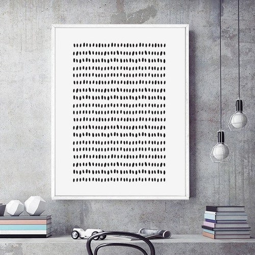 Abstract Print Black Dots Printable Minimalist Art Modern | Etsy