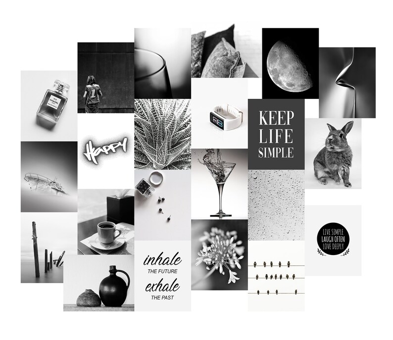 Black and White Collage Scandinavian Collage Minimalist - Etsy