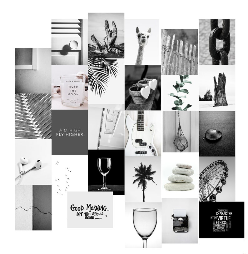 Black and White Collage Scandinavian Collage Minimalist - Etsy