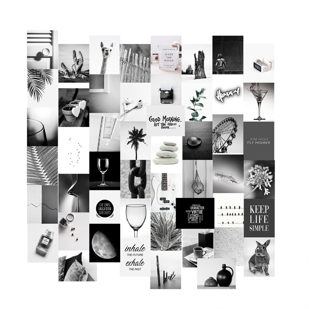 Black and White Collage, Scandinavian Collage, Minimalist Gallery Wall ...