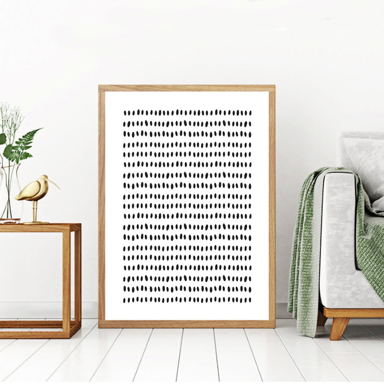 Abstract Print Black Dots Printable Minimalist Art Modern | Etsy