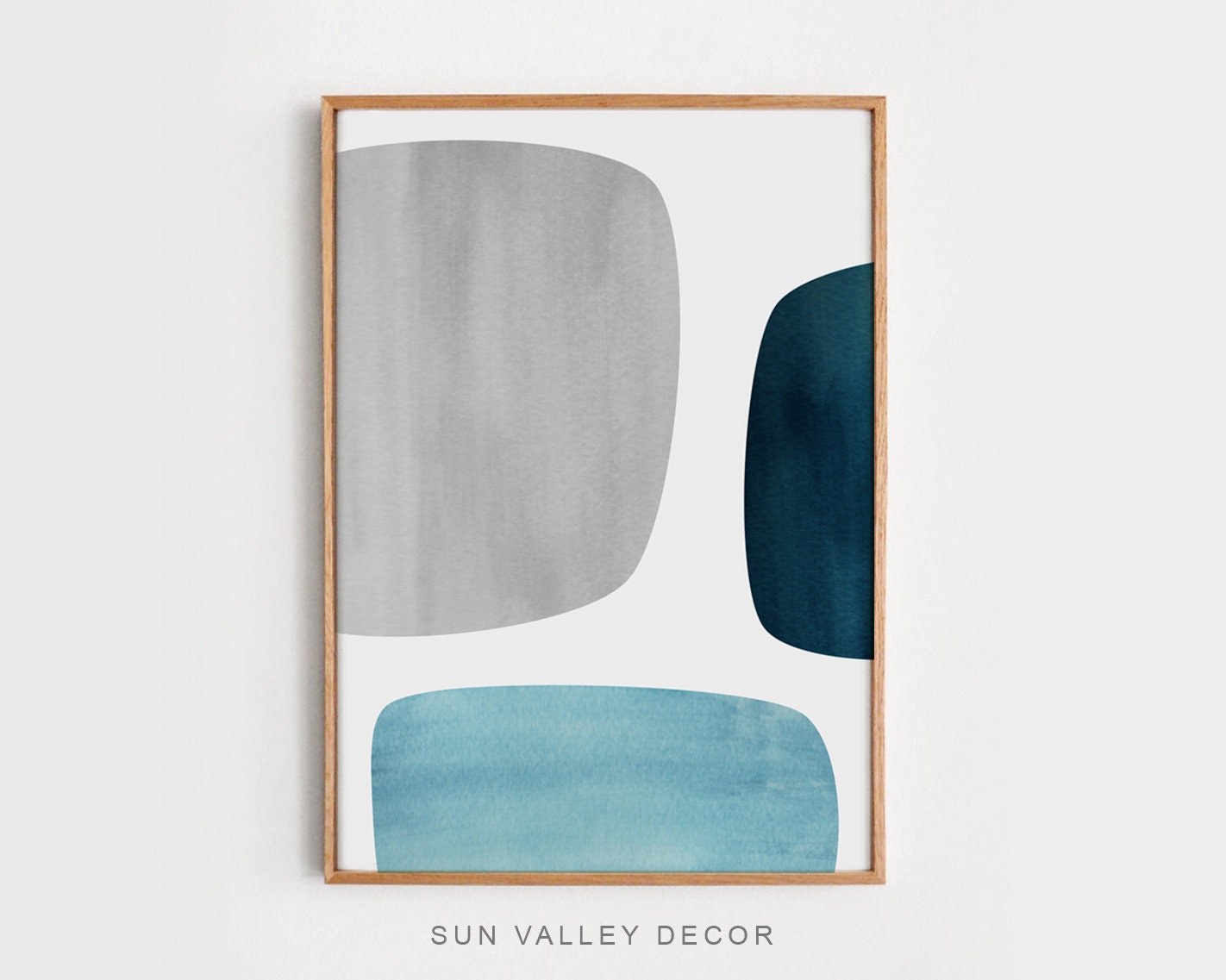 Abstract Blue Art Geometric Art Printable Wall Art Minimal | Etsy