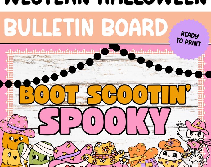 Howdy Halloween Bulletin Board Kit Fall Classroom Door Decorating Ghost ...