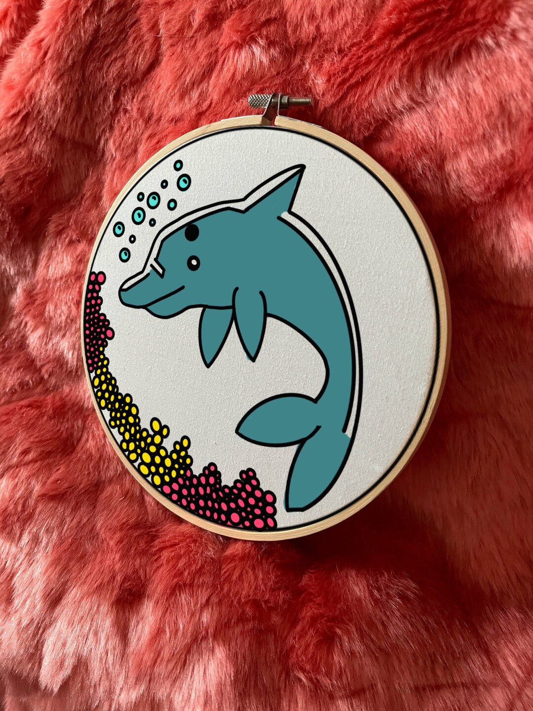Dolphin Embroidery Pattern, Embroidery Pattern Hand Sewn, PDF File ...