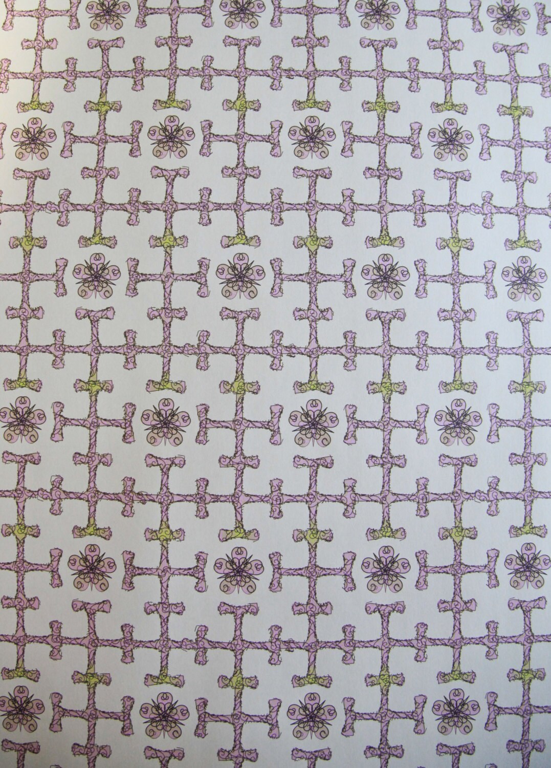 Geometric Wrapping Paper Sheets 'Mary Jane' by | Etsy