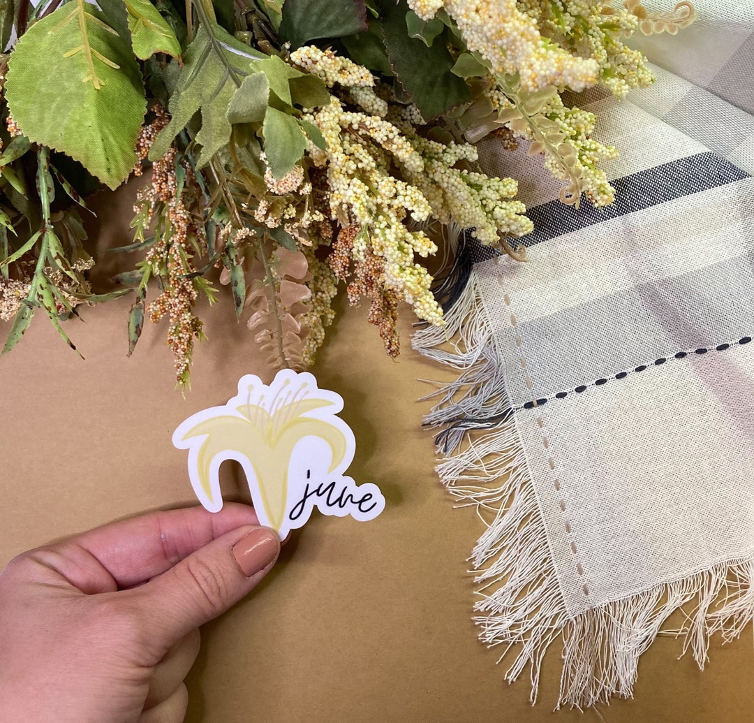 Honeysuckle Sticker - Birth Month Sticker - Gifts for Daughter - Water ...