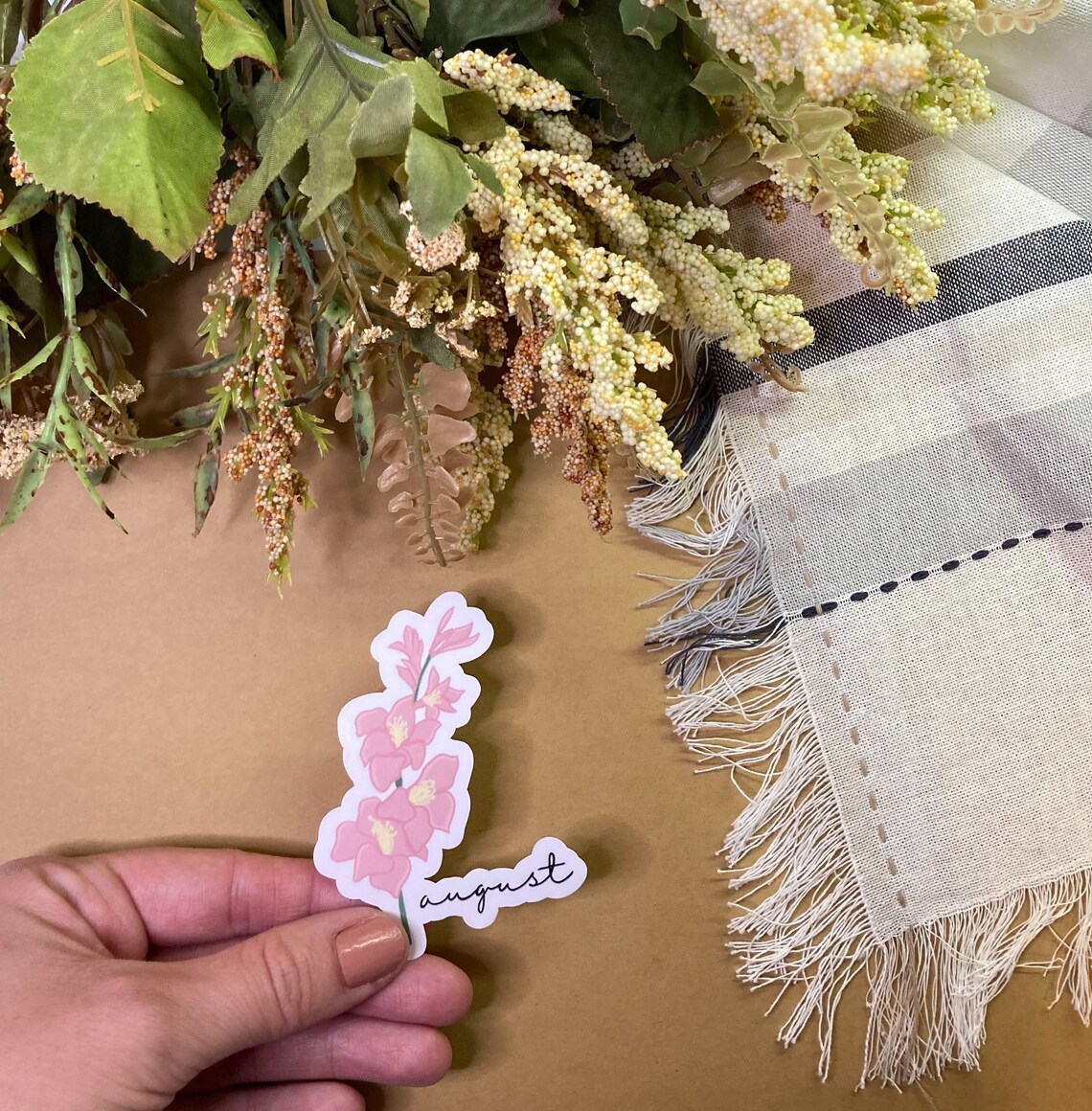 August Birth Flower Sticker Gifts for Daughter Water - Etsy