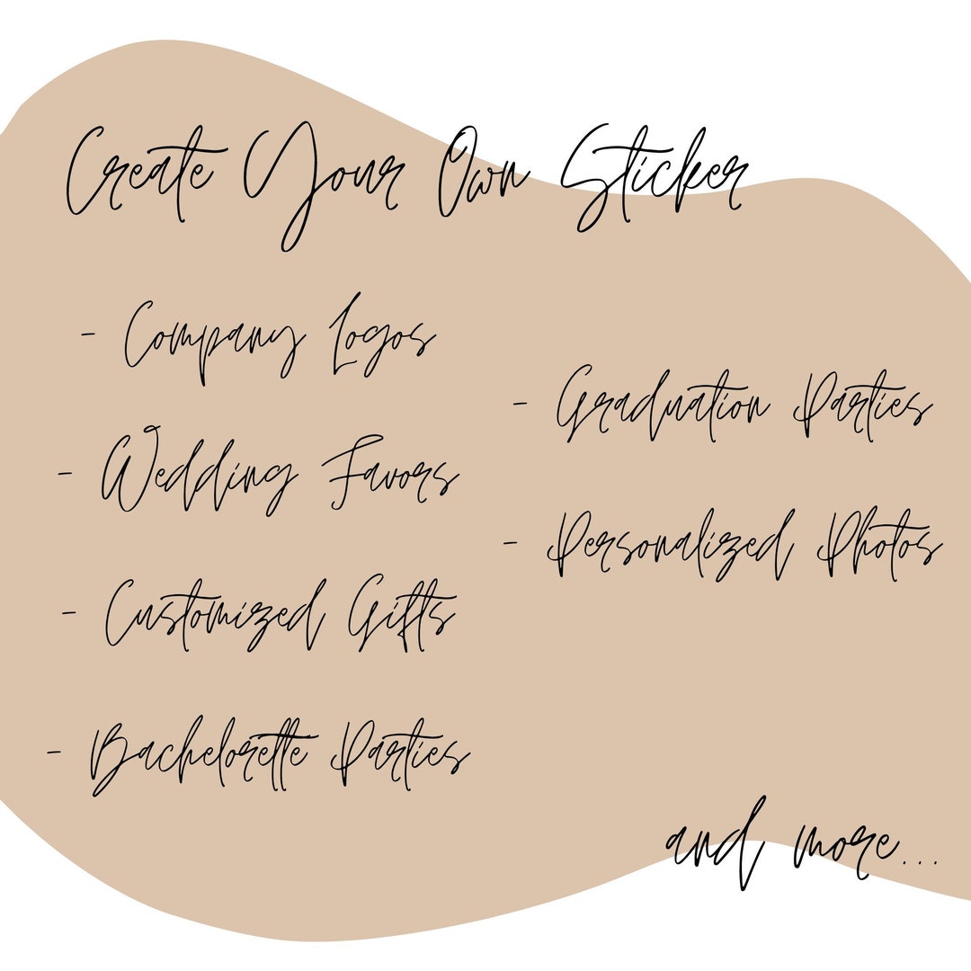 Make Your Own Sticker - Custom Sticker - Custom Color Sticker - Design ...