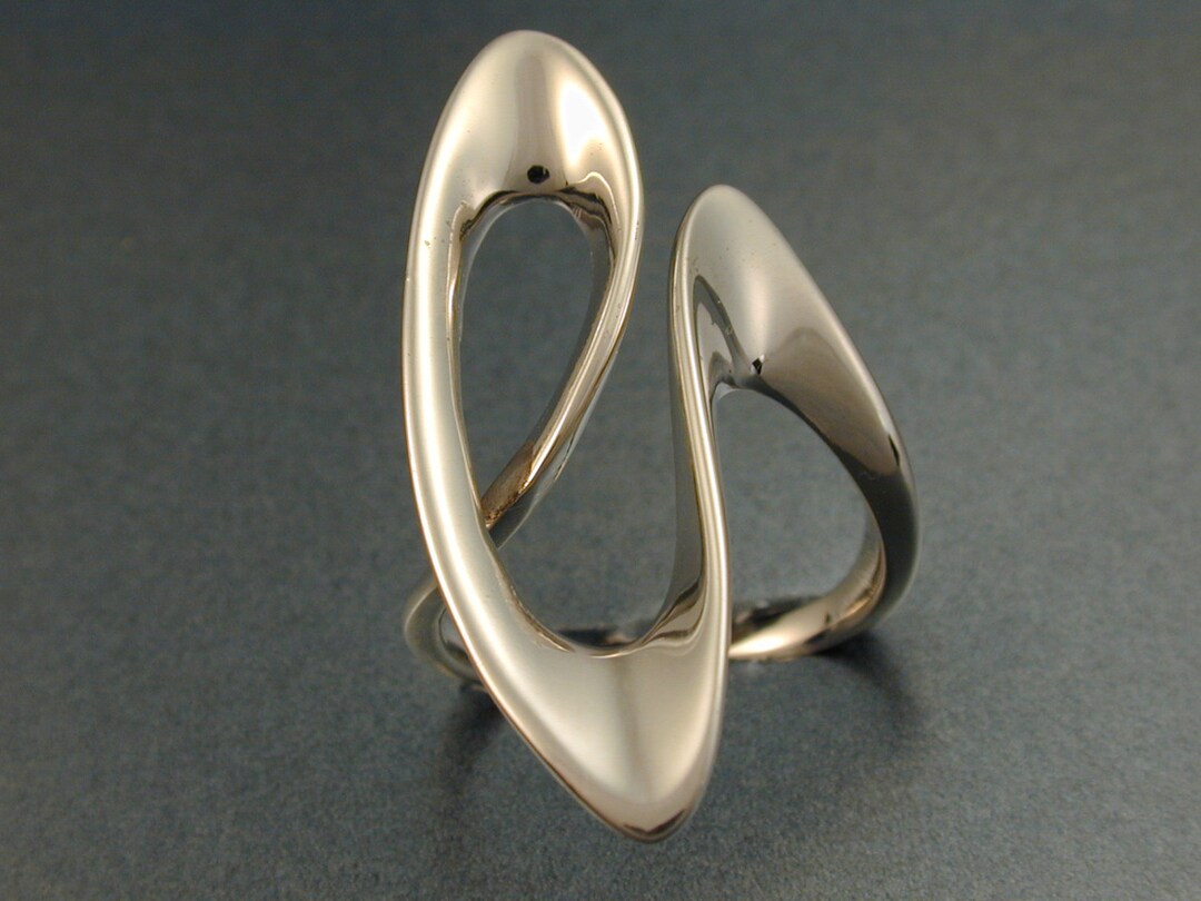 Large Swoop Ring in Sterling Silver in Sizes 4-12 - Etsy