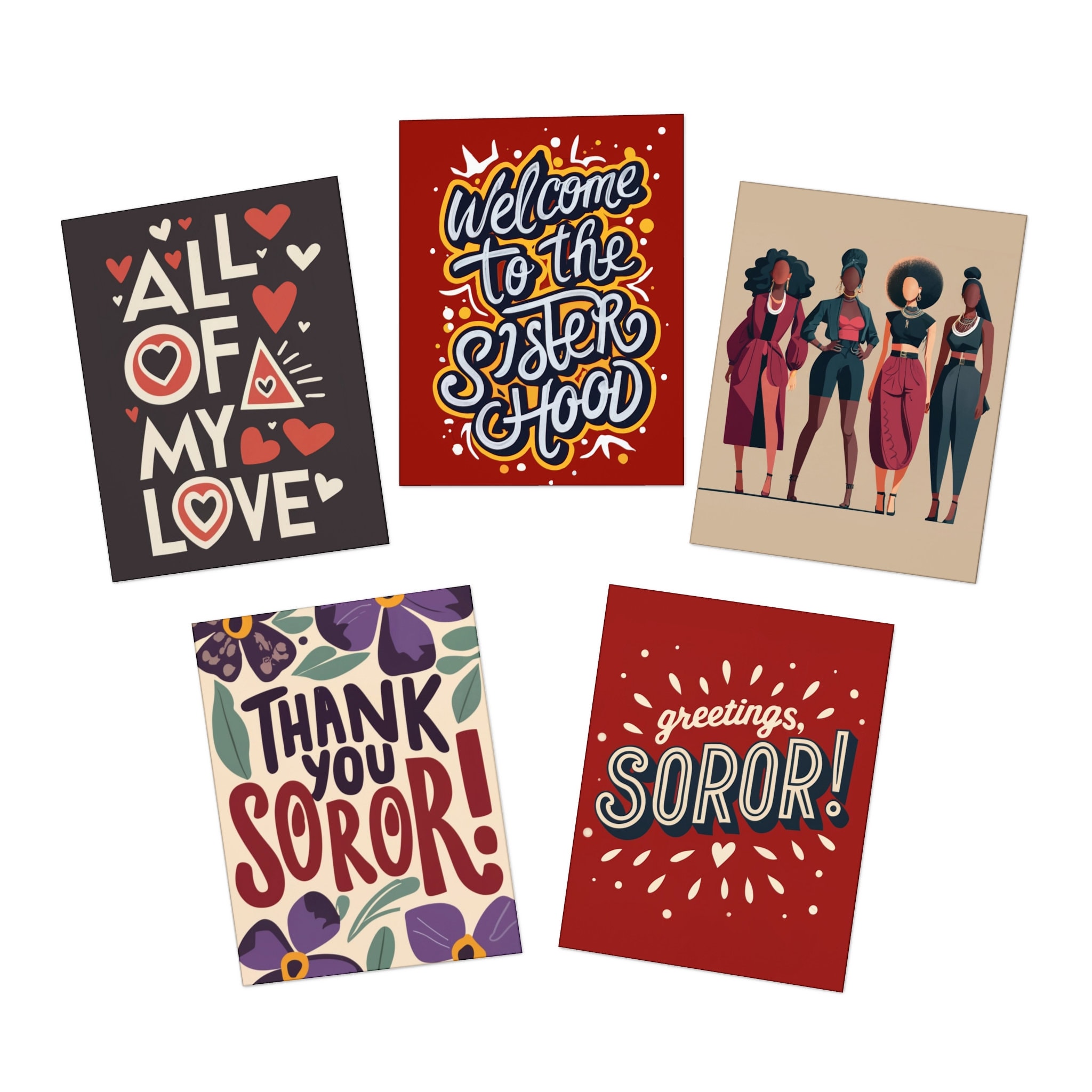 Delta Themed Greeting Card 5-pack | DST Cards, Multi-pack, D9 Black ...