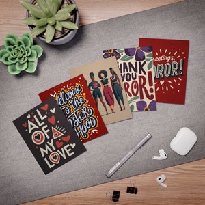 Delta Themed Greeting Card 5-pack | DST Cards, Multi-pack, D9 Black ...