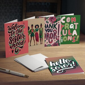 AKA Themed Greeting Card 5-pack | Pretty Girl Cards, Multi-pack, D9 ...