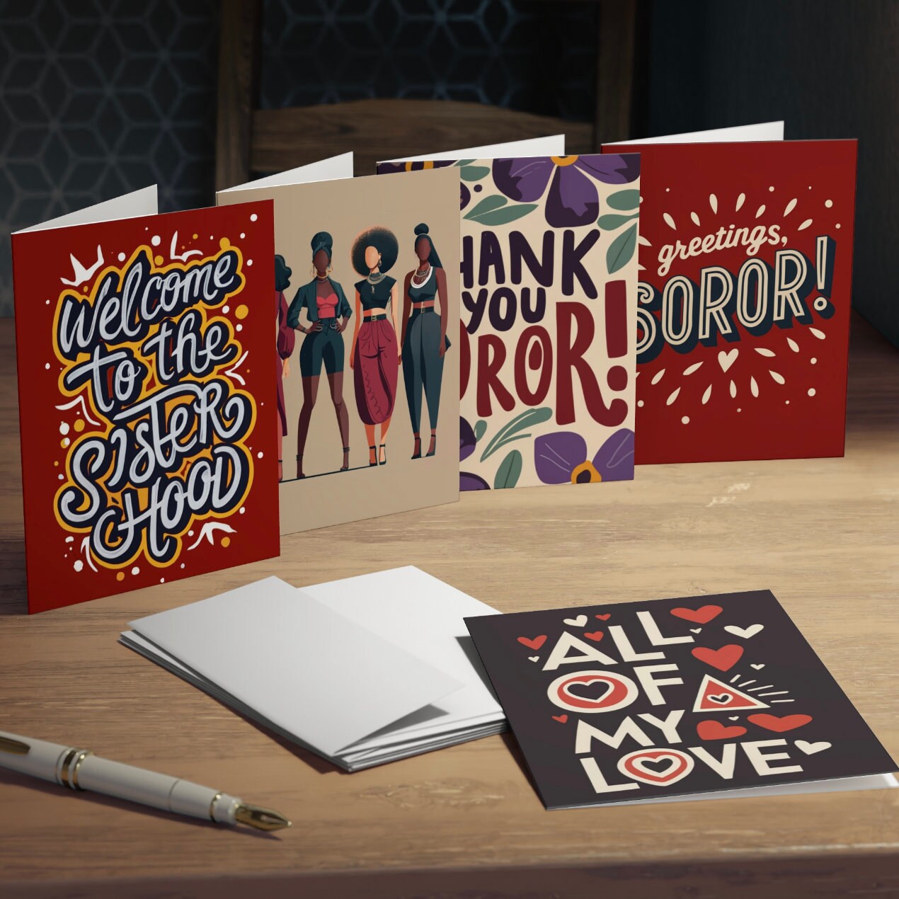 Delta Themed Greeting Card 5-pack DST Cards, Multi-pack, D9 Black ...