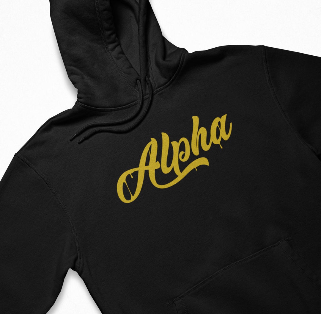 Alpha Drip Hoodie | Black Fraternity D9 Crossing Gift, Modern BGLO ...