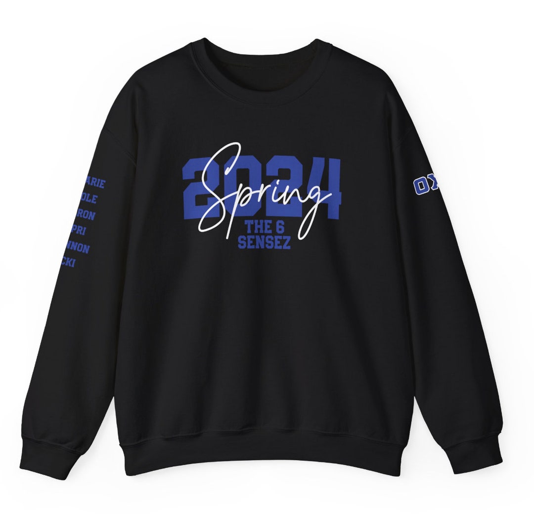 Personalized Line Sister Sweatshirt | D9 Black Sorority Crossing Gift ...