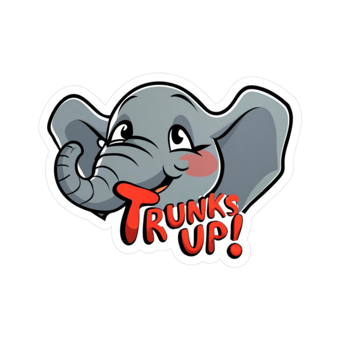 DST Elephant Trunks Up Sticker D9 Black Sorority Crossing Gift Delta ...