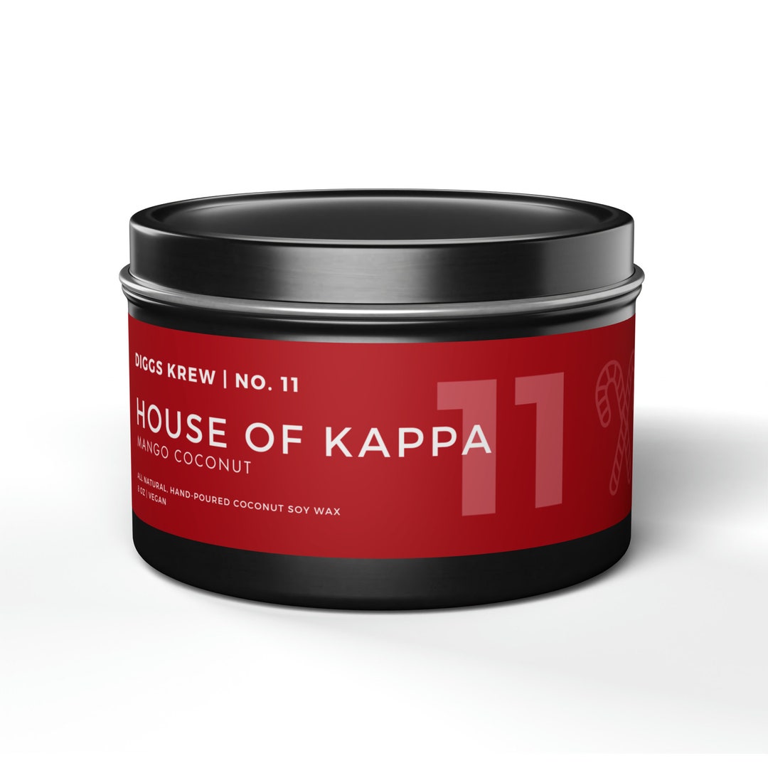 Diggs Krew No. 11 House of Kappa Candle Mango Coconut, 8oz Tin D9 Black ...
