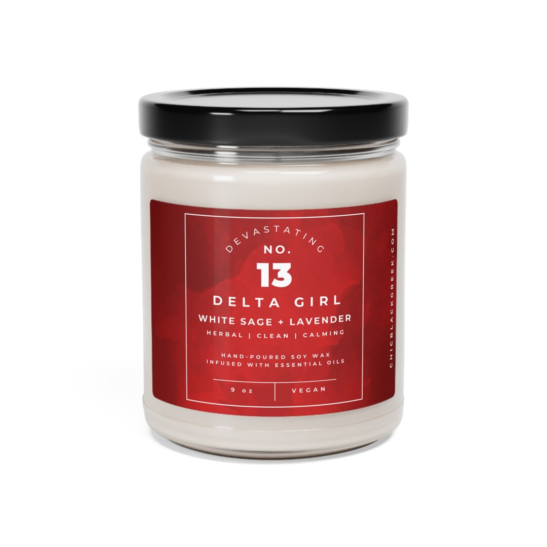 Delta Girl Soy Candle: White Sage + Lavender Scent - Etsy