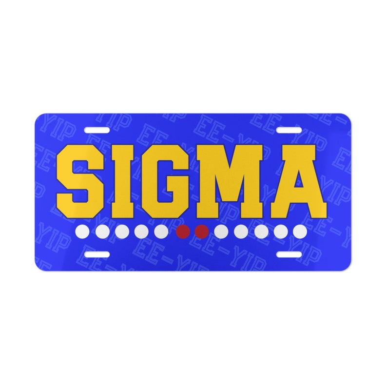 SIGMA Vanity License Plate D9 Black Sorority Crossing Gift - Etsy