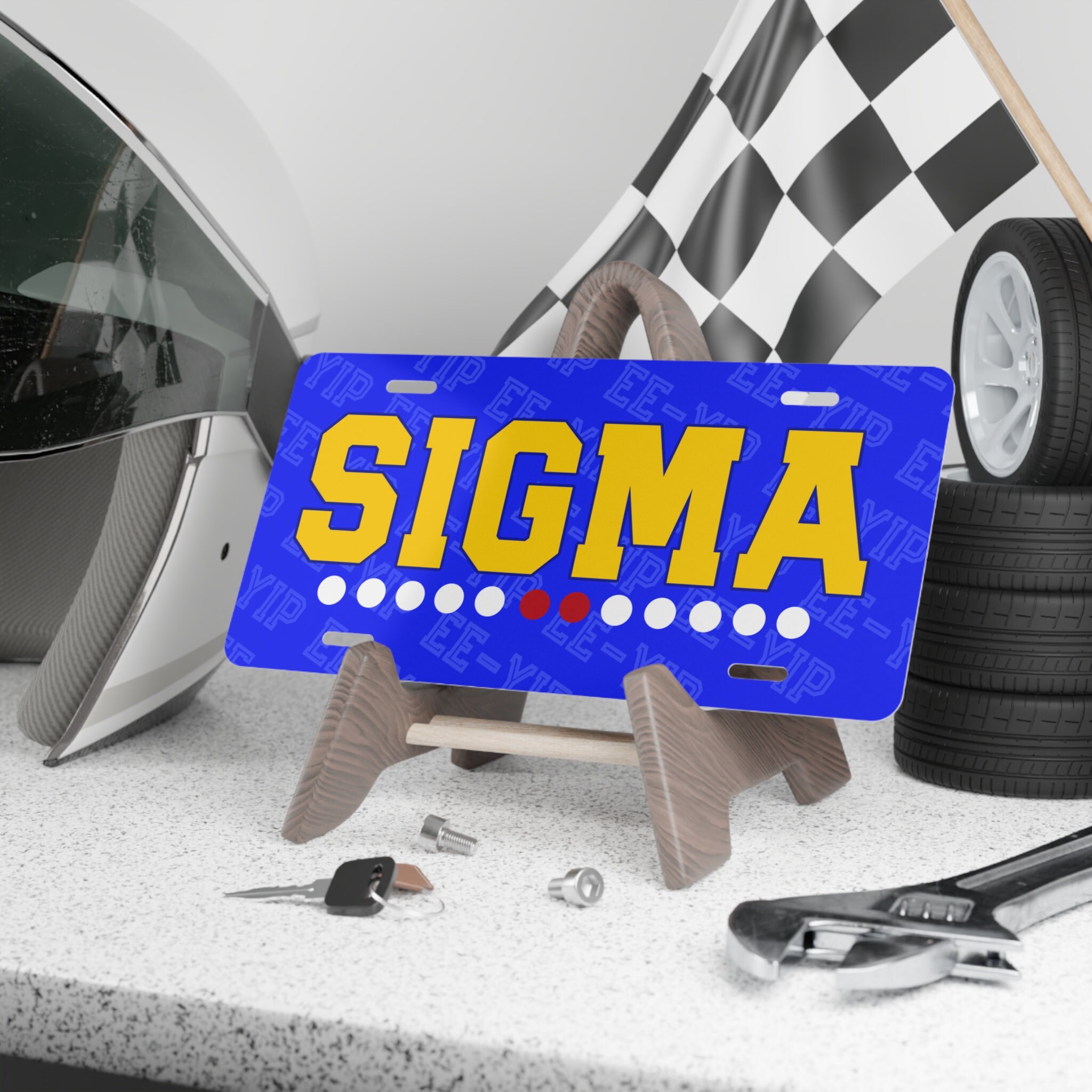 SIGMA Vanity License Plate D9 Black Sorority Crossing Gift - Etsy