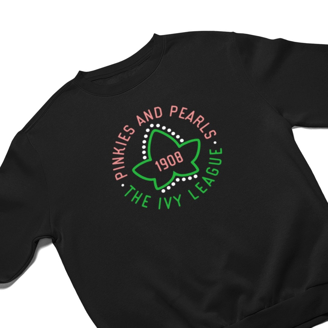 Ivy Leaf Icon Crew Sweatshirt D9 Black Sorority Crossing - Etsy
