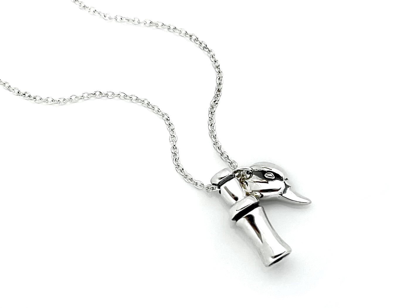 Handcrafted Sterling Silver Duck Call and Duck Head Pendants With a ...