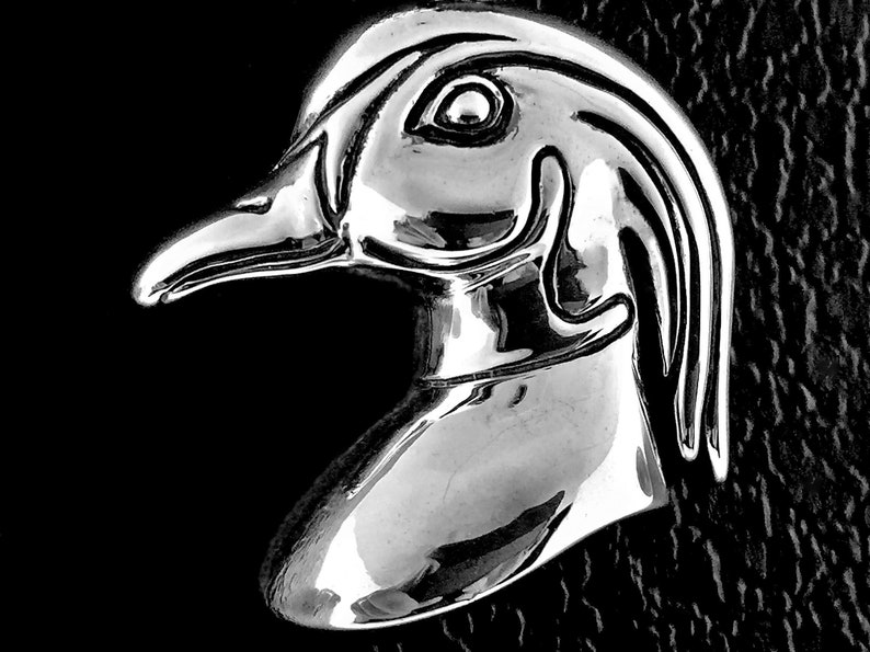 Silver Wood Duck Necklace Duck Jewelry Duck Pendant Bird - Etsy