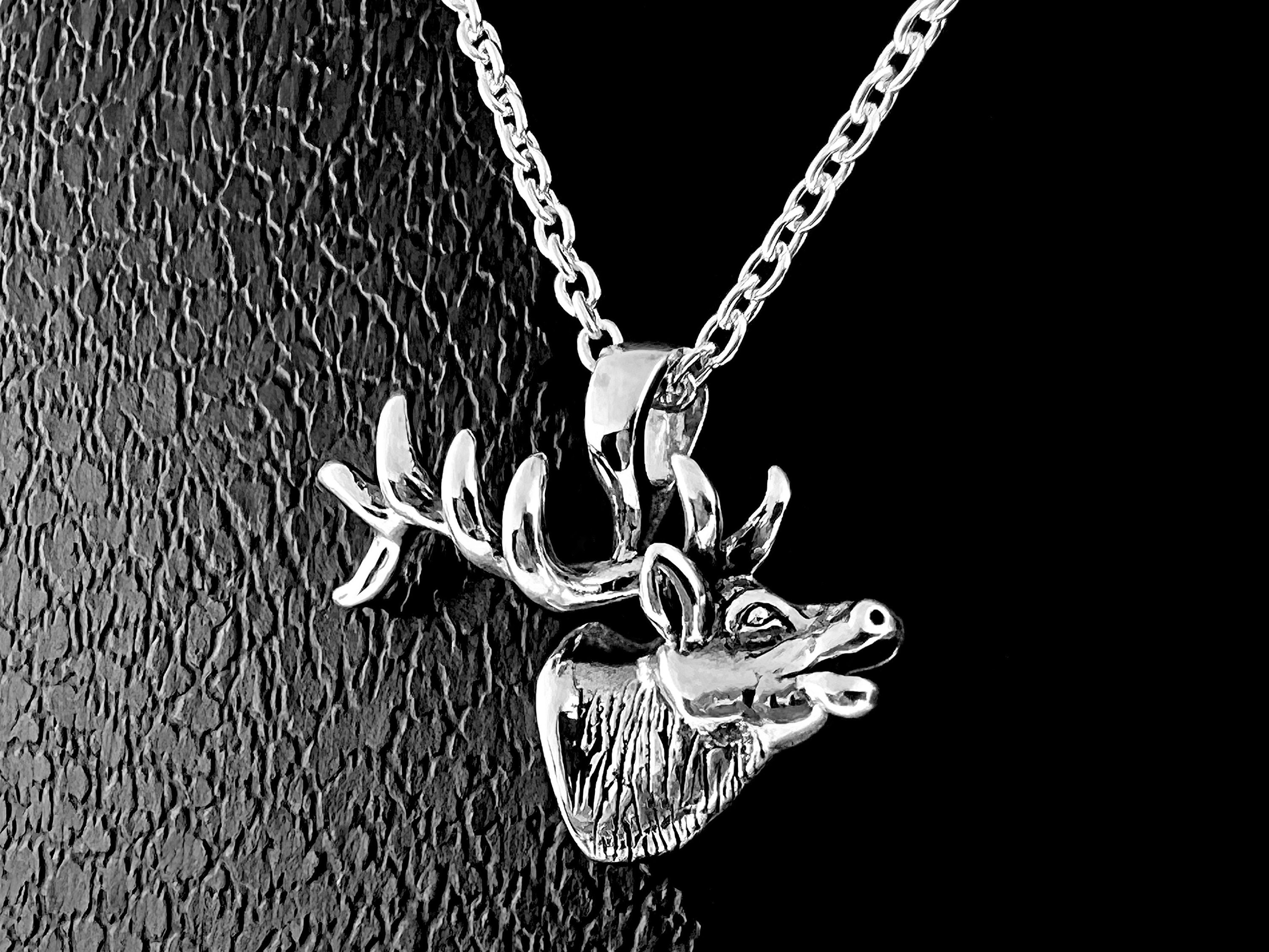Silver Elk Necklace, Elk Jewelry, Elk Pendant, Bugling Elk, Wildlife ...