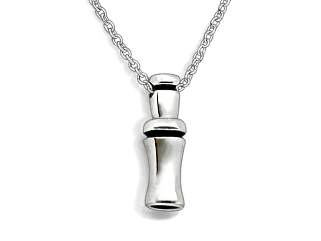 Sterling Silver Duck Call Necklace, Custom Engraved Duck Call Pendant ...