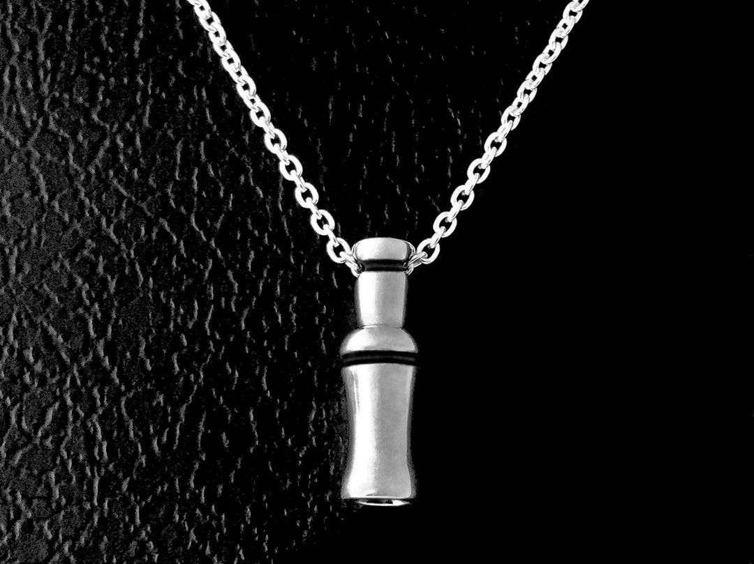 Silver Duck Call Necklace, Duck Call Jewelry, Duck Call Pendant, Duck ...