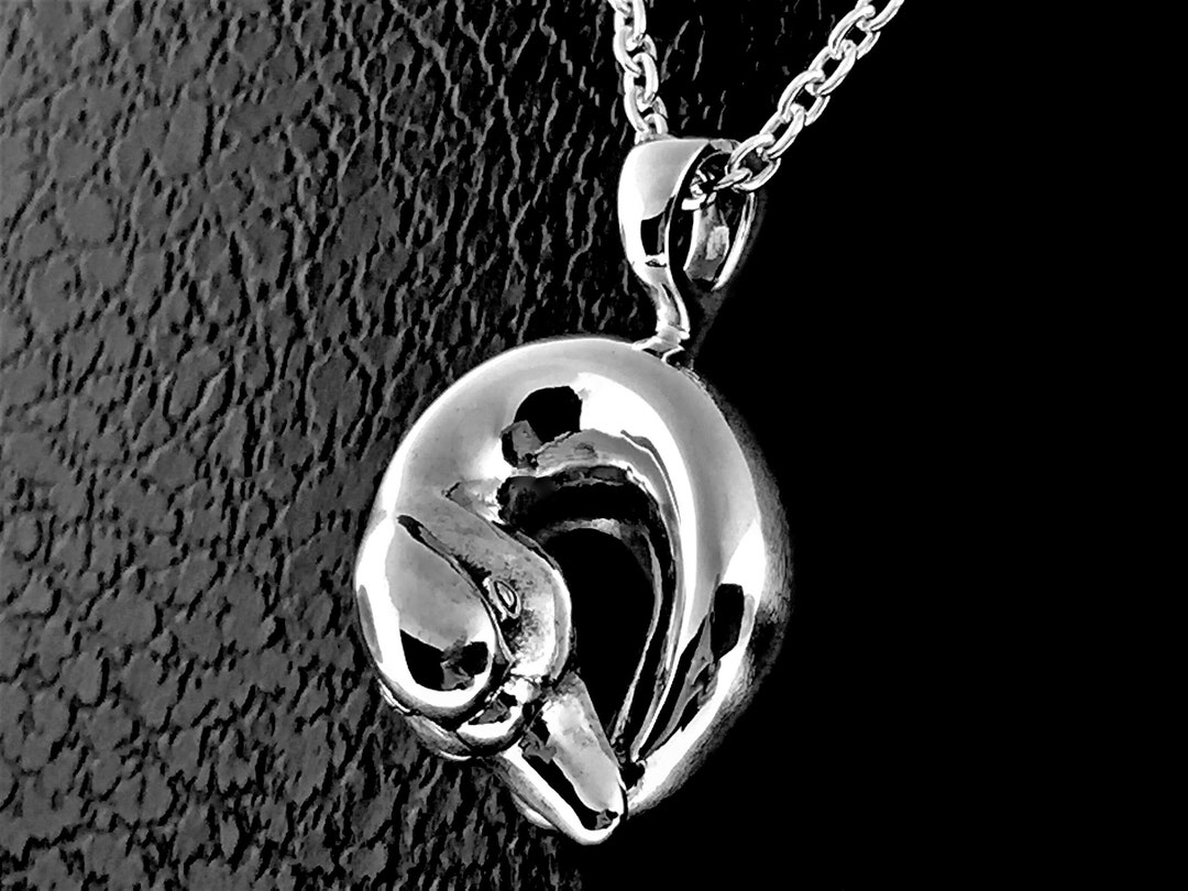 Silver Duck Necklace Duck Jewelry Duck Pendant Bird - Etsy