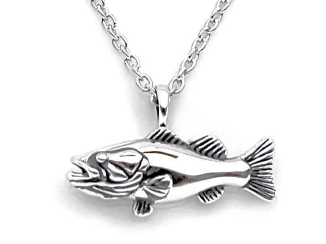 Silver Largemouth Bass Necklace, Fish Jewelry, Bass Jewelry, Jewelry ...