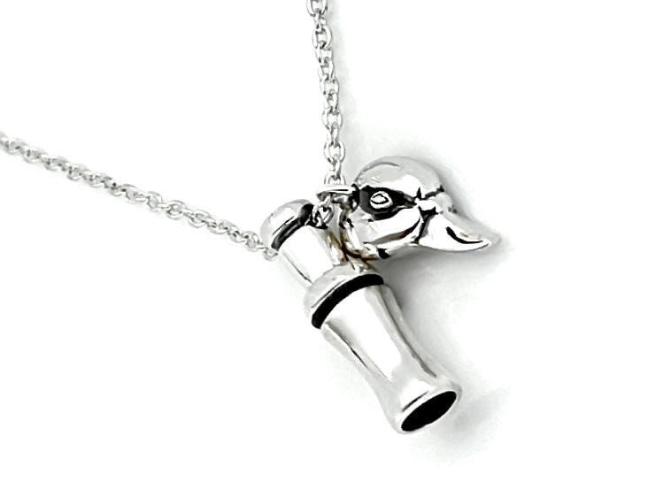 Handcrafted Sterling Silver Duck Call and Duck Head Pendants With a ...